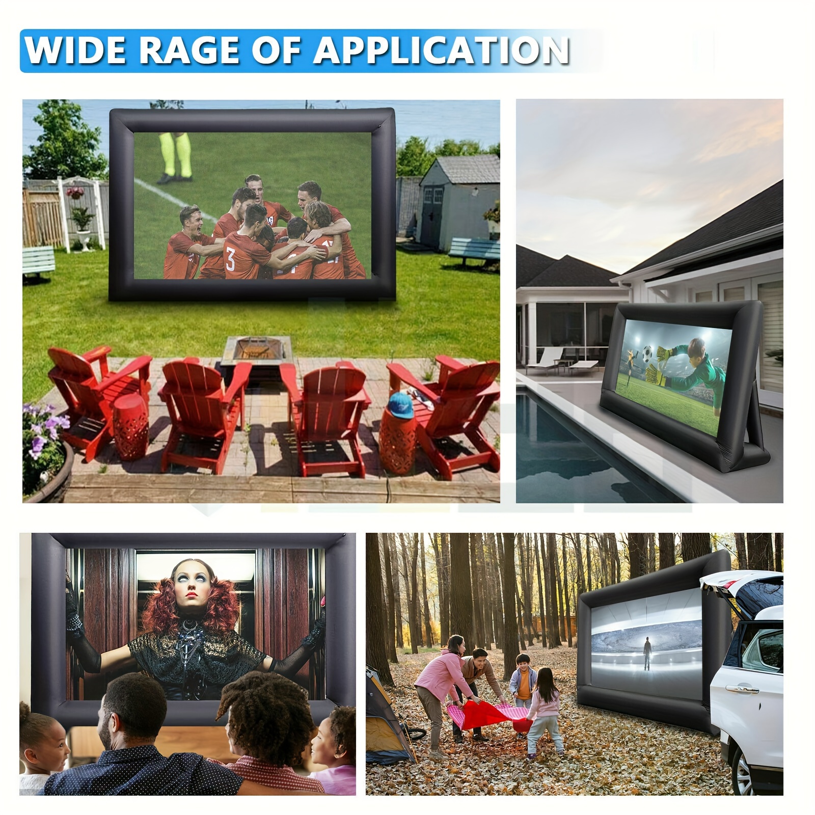 Inflatable Projector Movie Screen Outside Blow Projector - Temu