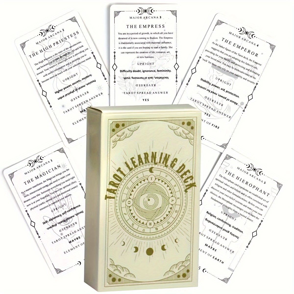 Tarot Learning Deck Flashcards Guidebook – 78 card Tarot - Temu