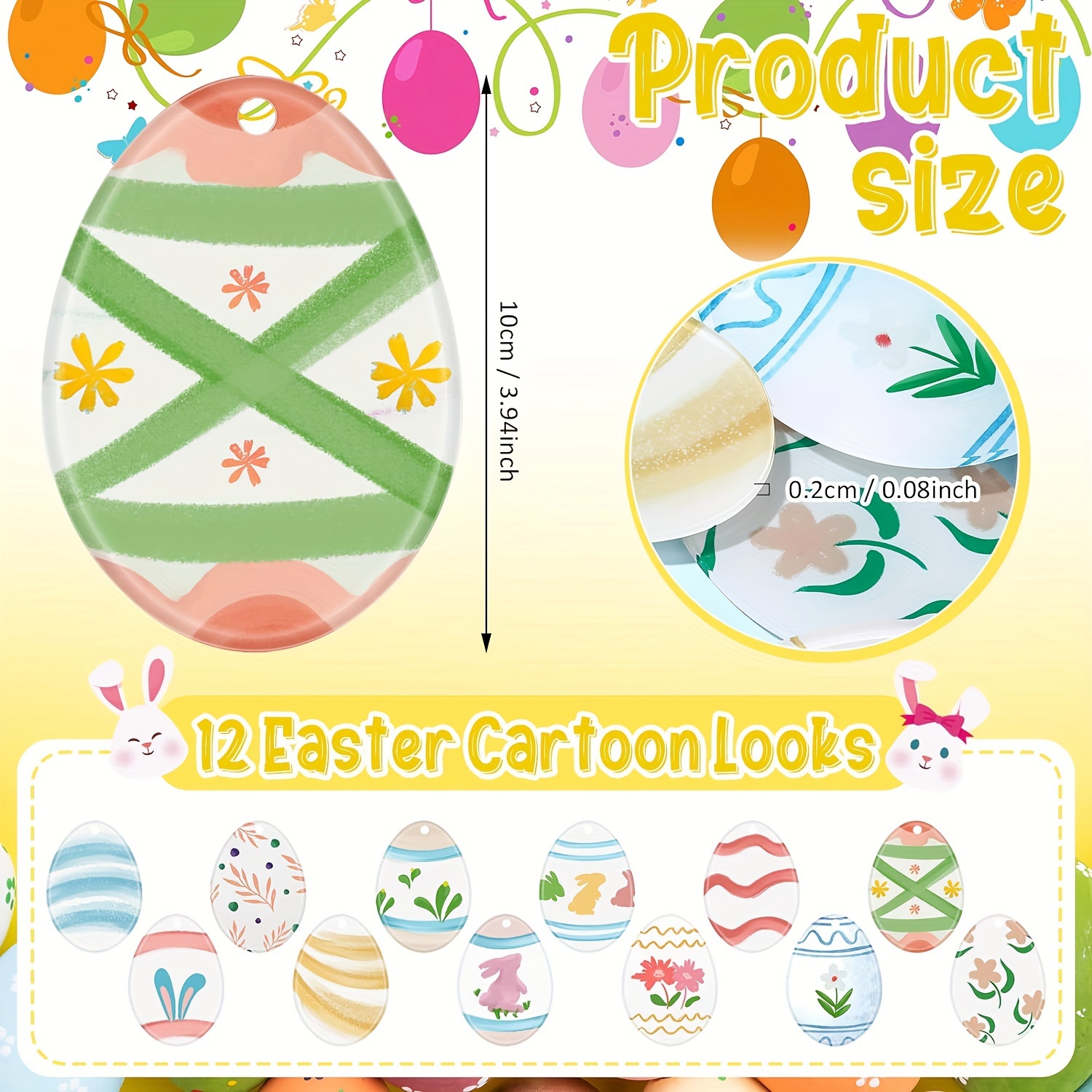 Easter Egg Ornaments Acrylic Spring Theme Tree Decorations - Temu Ireland