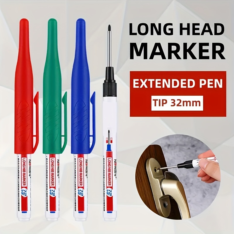 Waterproof Deep Hole Markers Extended Tip Long Nib - Temu