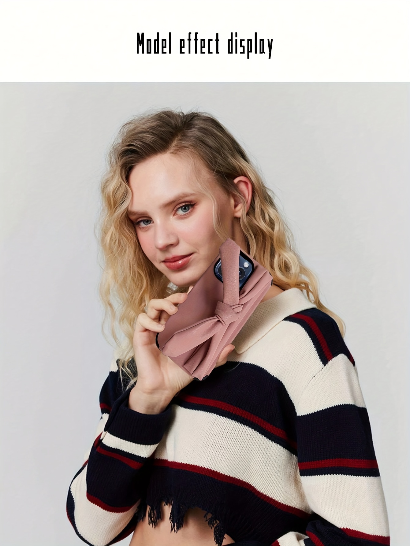 Tie Bow Sheepskin Phone Case Anti Drop Shock absorbing Sound - Temu ...