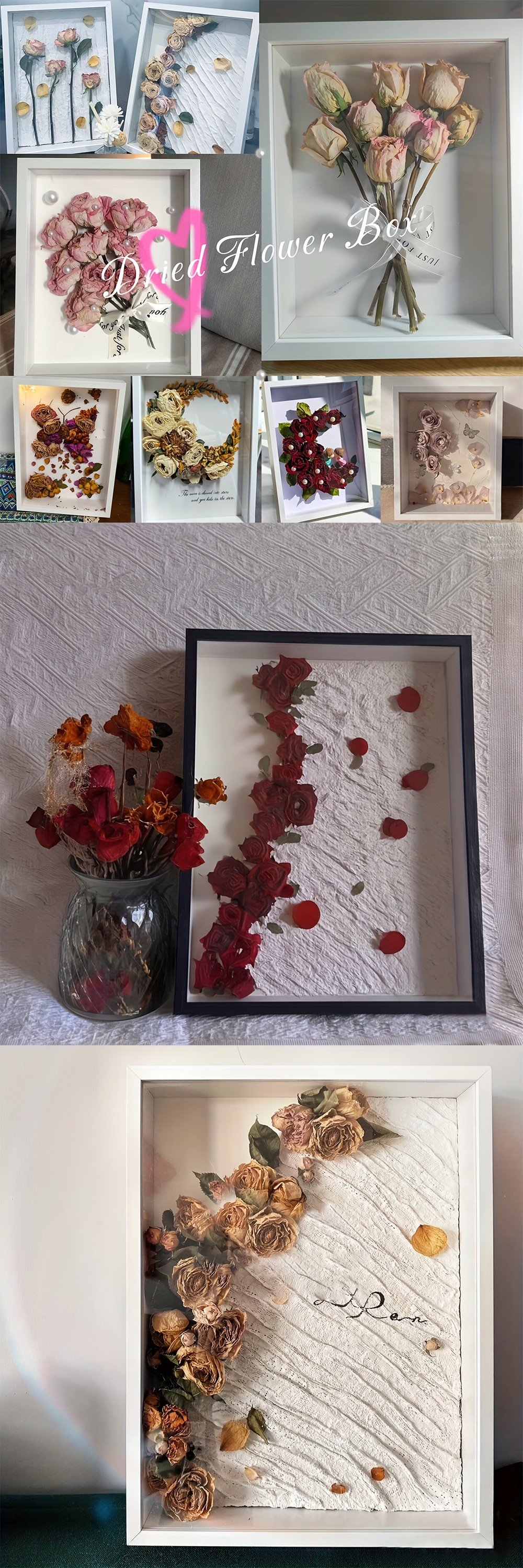 Elegant Shadow Box Frame Versatile Display Case Art Photos - Temu