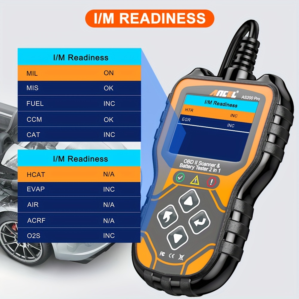 As200 Pro 2 in 1 Obd2 Scanner Battery Tester Car - Temu