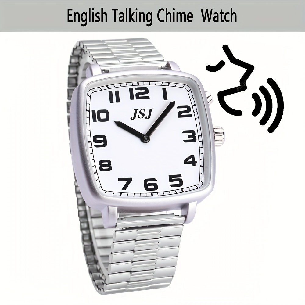 Jsj English Talking Chime Watch Blind Seniors Visually - Temu