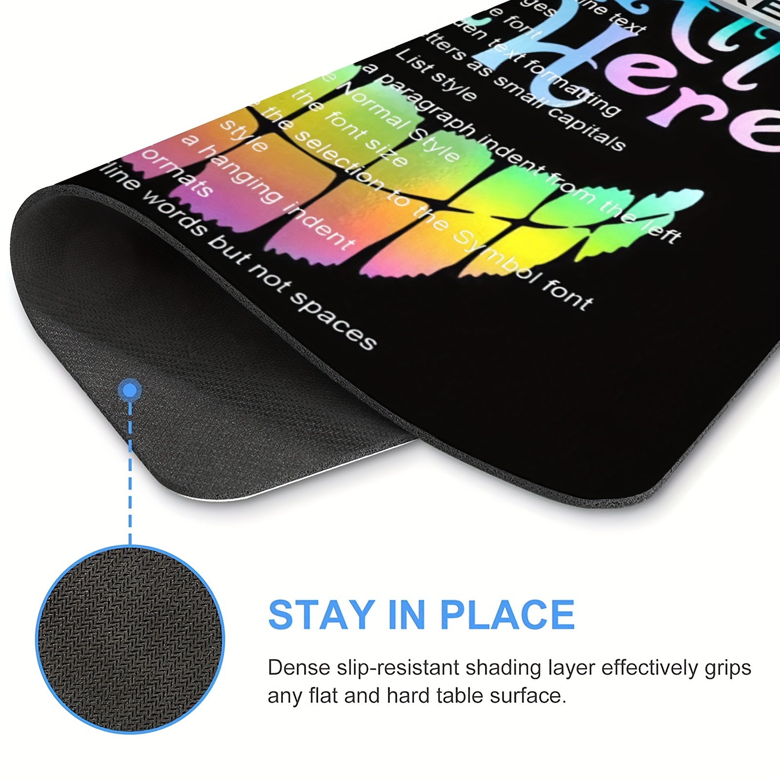 1pc Casual Mouse Pad Personalized Design Shortcut Keys Non Slip