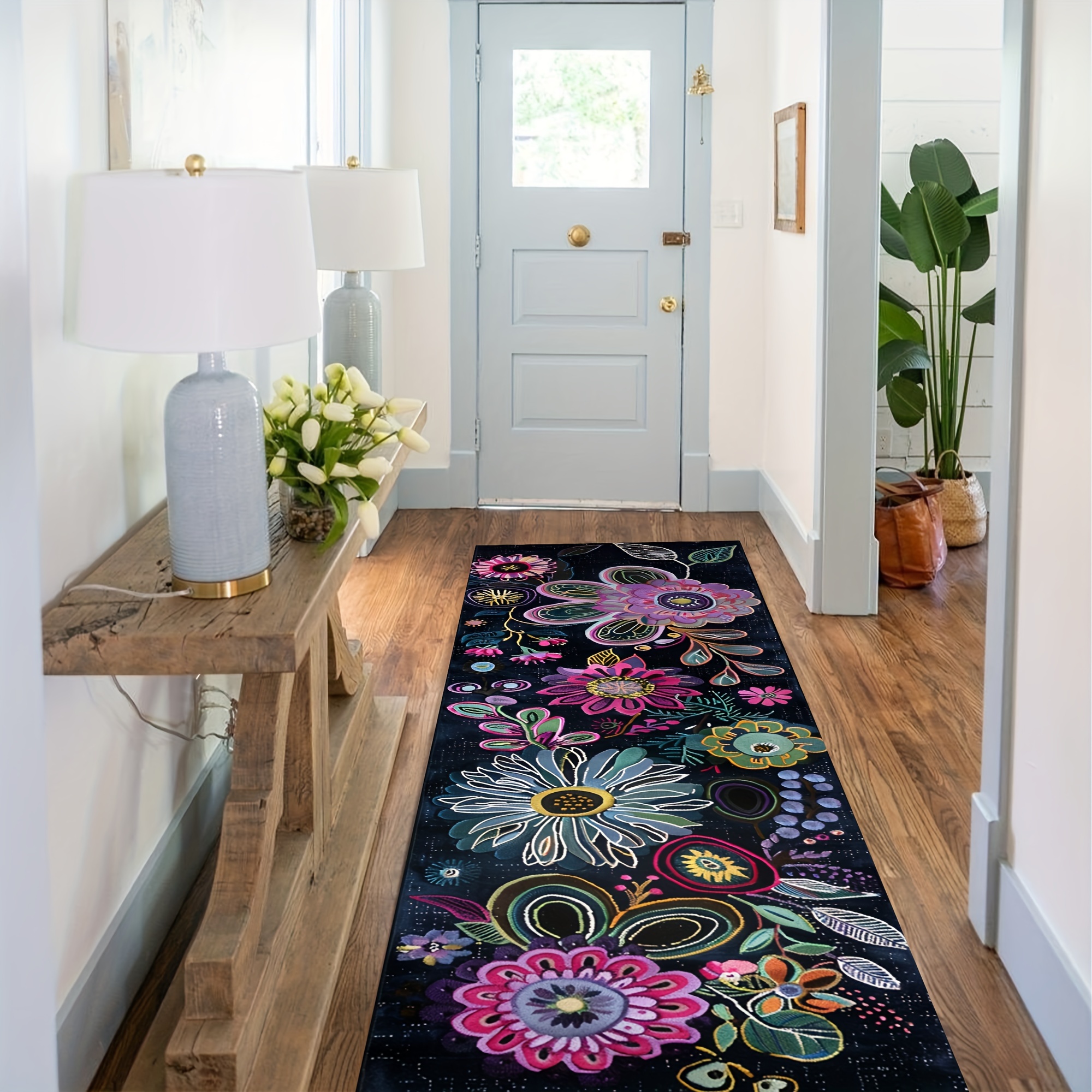 Soft Cozy Boho Runner Rug Non slip Machine Washable Kitchen - Temu