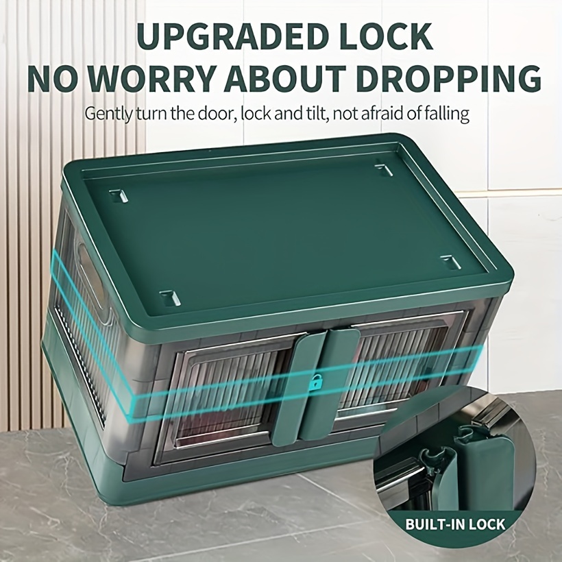 Storage Bins Lids 8.4 Gallon Collapsible Storage Bins Wheels - Temu