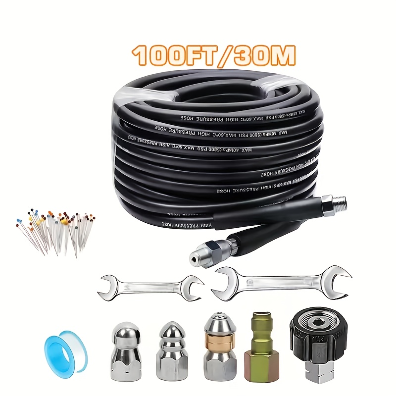 pressure washer sewer jetter nozzle sold on Temu United States