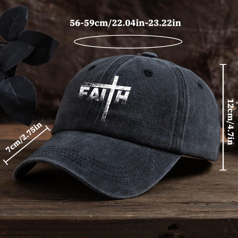 Faith Printed Baseball Cap: Versatile Sun Protection Men - Temu Canada
