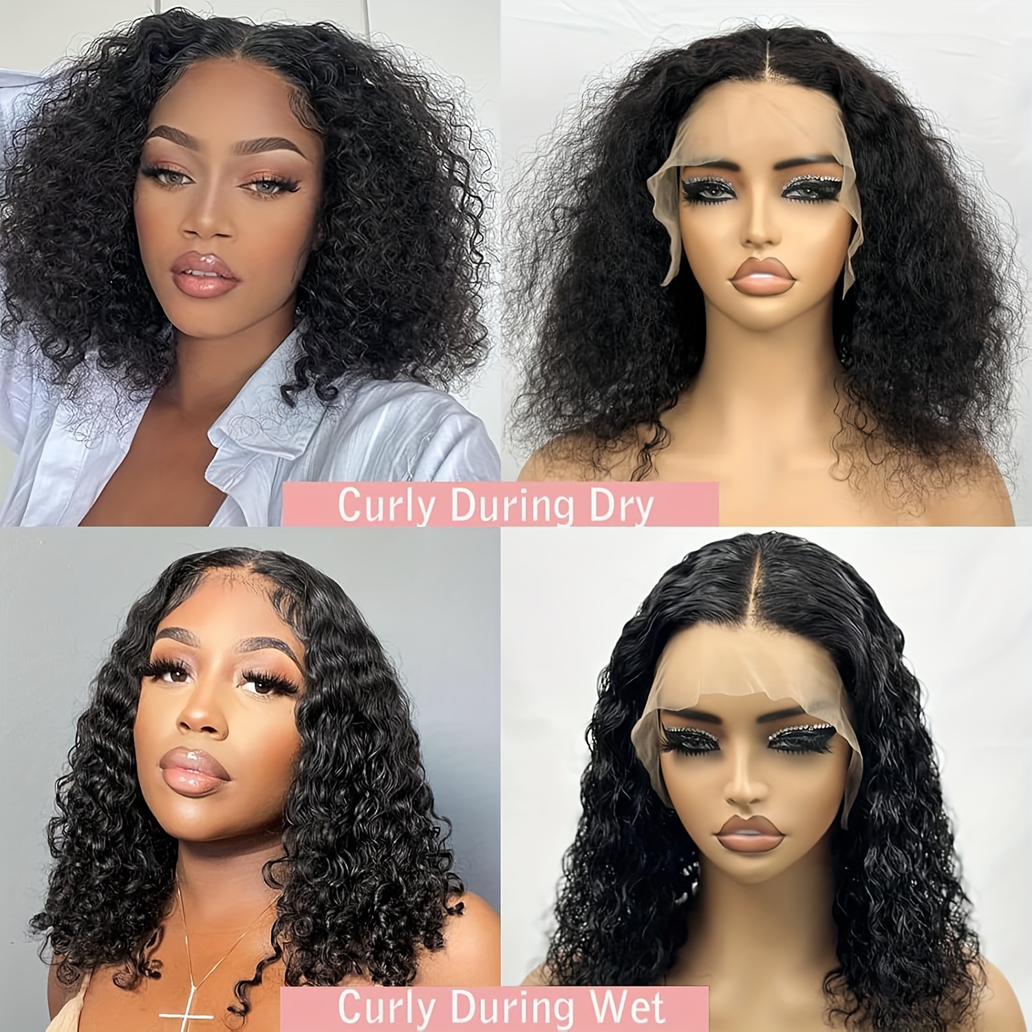 Short Bob Wigs 13x4 Deep Wave Bob Wig Human Hair 150% - Temu