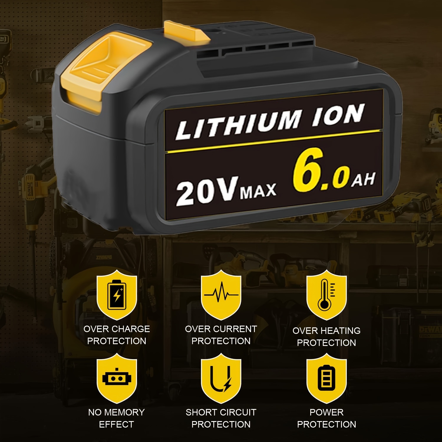 20 Volt Replacement 20v Max Battery Lithium Ion Compatible - Temu