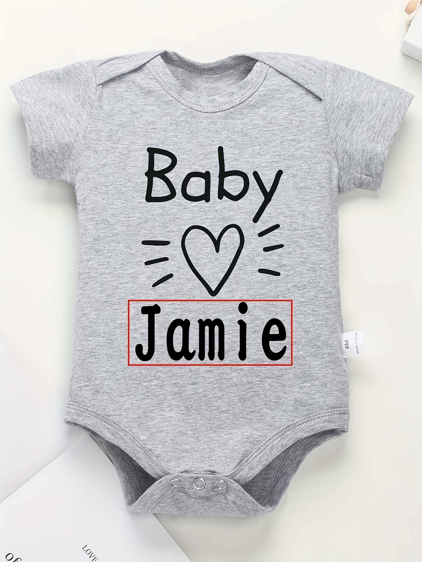 Customized Baby Name Shining Hearts Graphic Baby Boys girls - Temu New ...