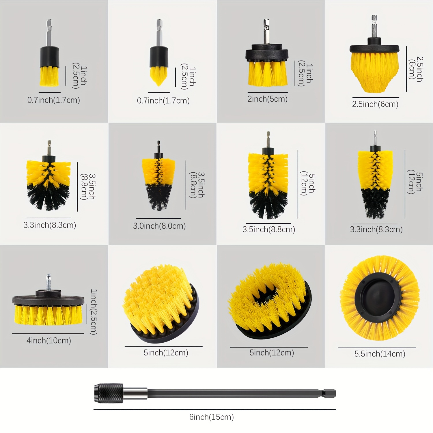 Drill Brush Attachment Set Multi purpose Power Scrubber - Temu Canada