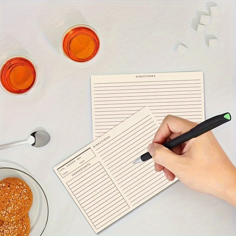 Double Sided Kitchen Cookbook Cards Classic Design Blank - Temu United ...