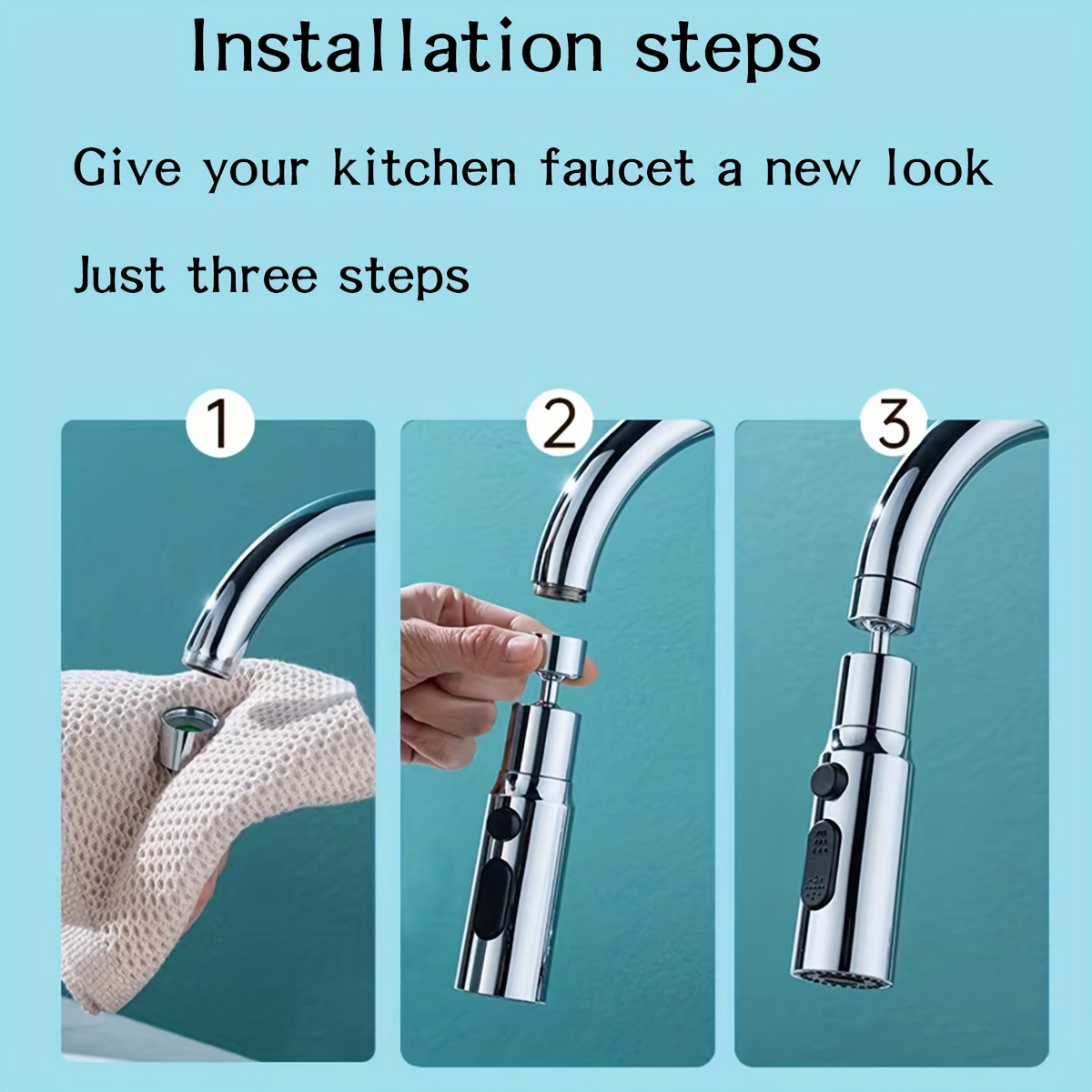 3 Kitchen Faucet Aerator Universal - Temu