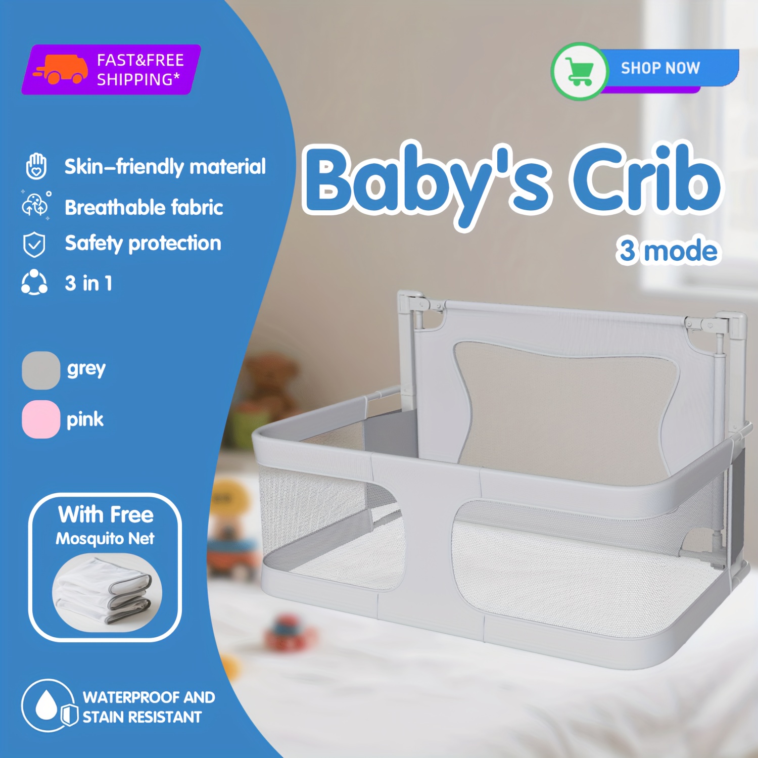 bassinet sold on Temu United States