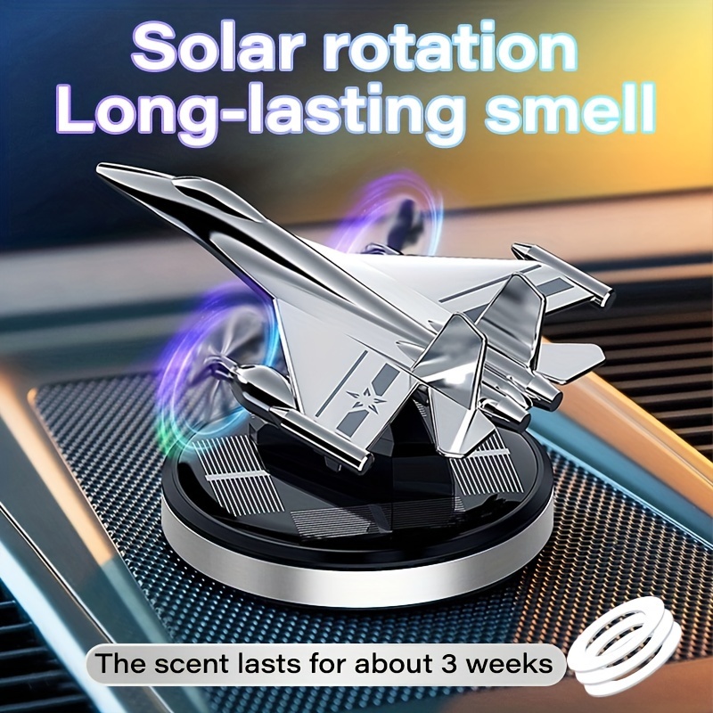 Solar-powered Metal Airplane Car Air Freshener - Aromatherapy Diffuser ...
