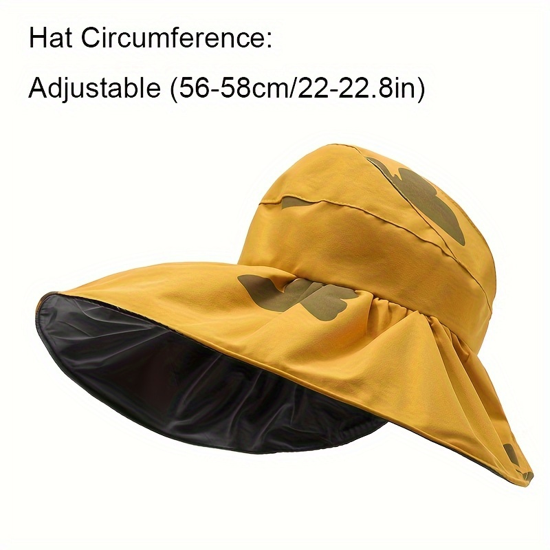 Trendy Wide Brim Sun Hats Classic Print Ponytail - Temu Australia