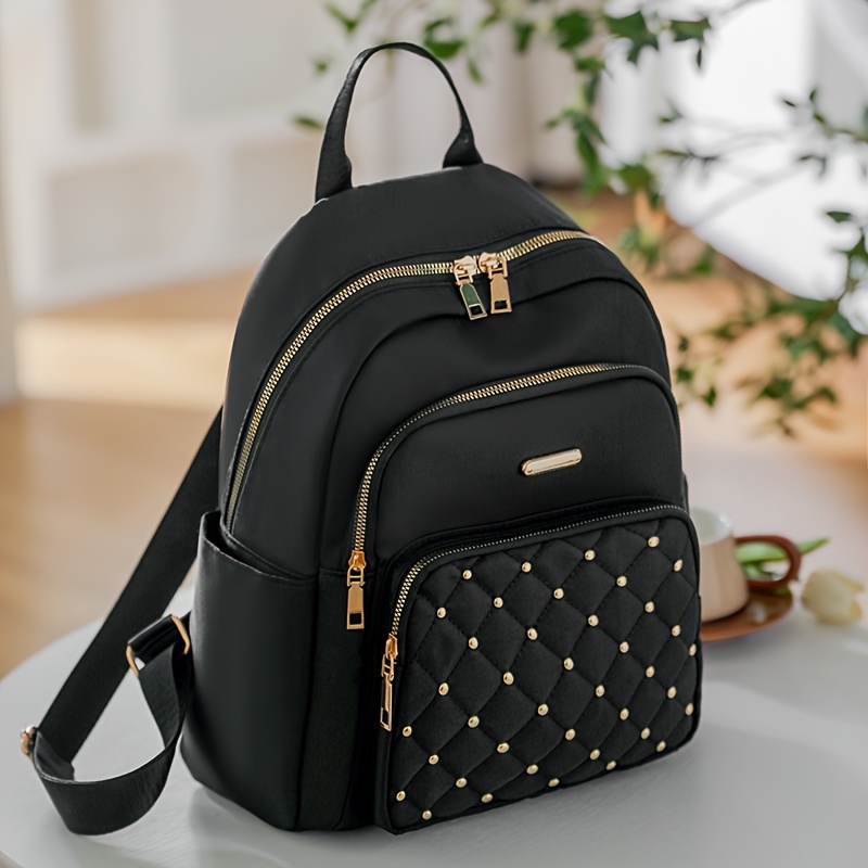 Fashion Rivet Studded Backpack Preppy College School Daypack - Temu ...