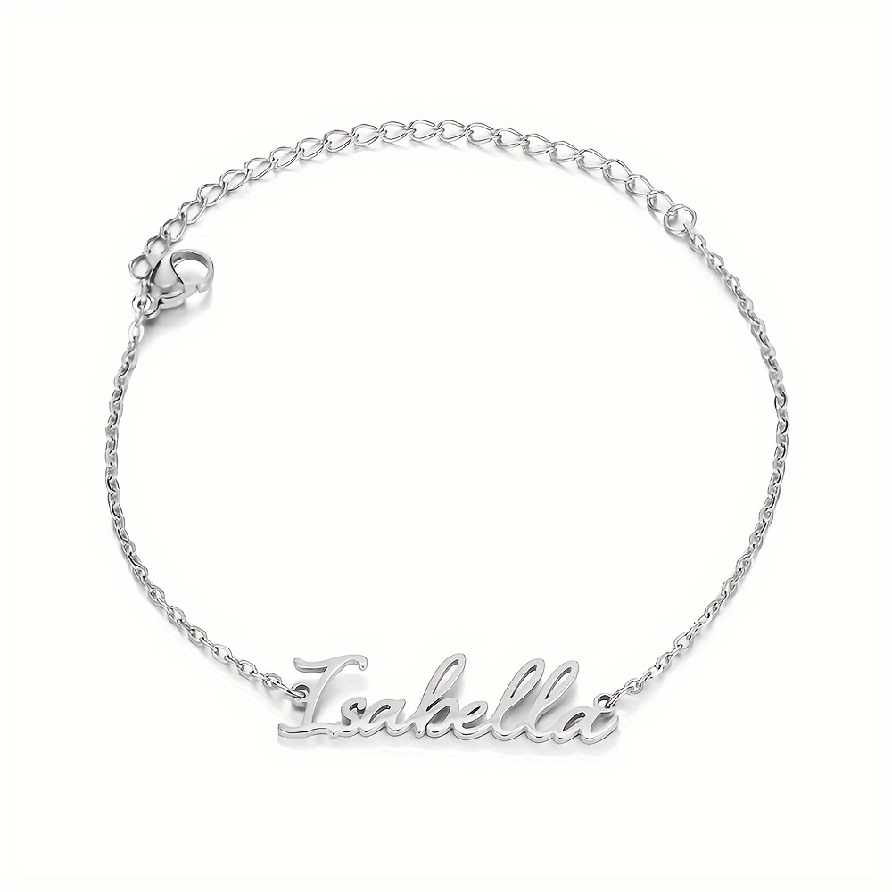 18k Gold Plated Personalized Custom Name Thin Link Chain - Temu United ...