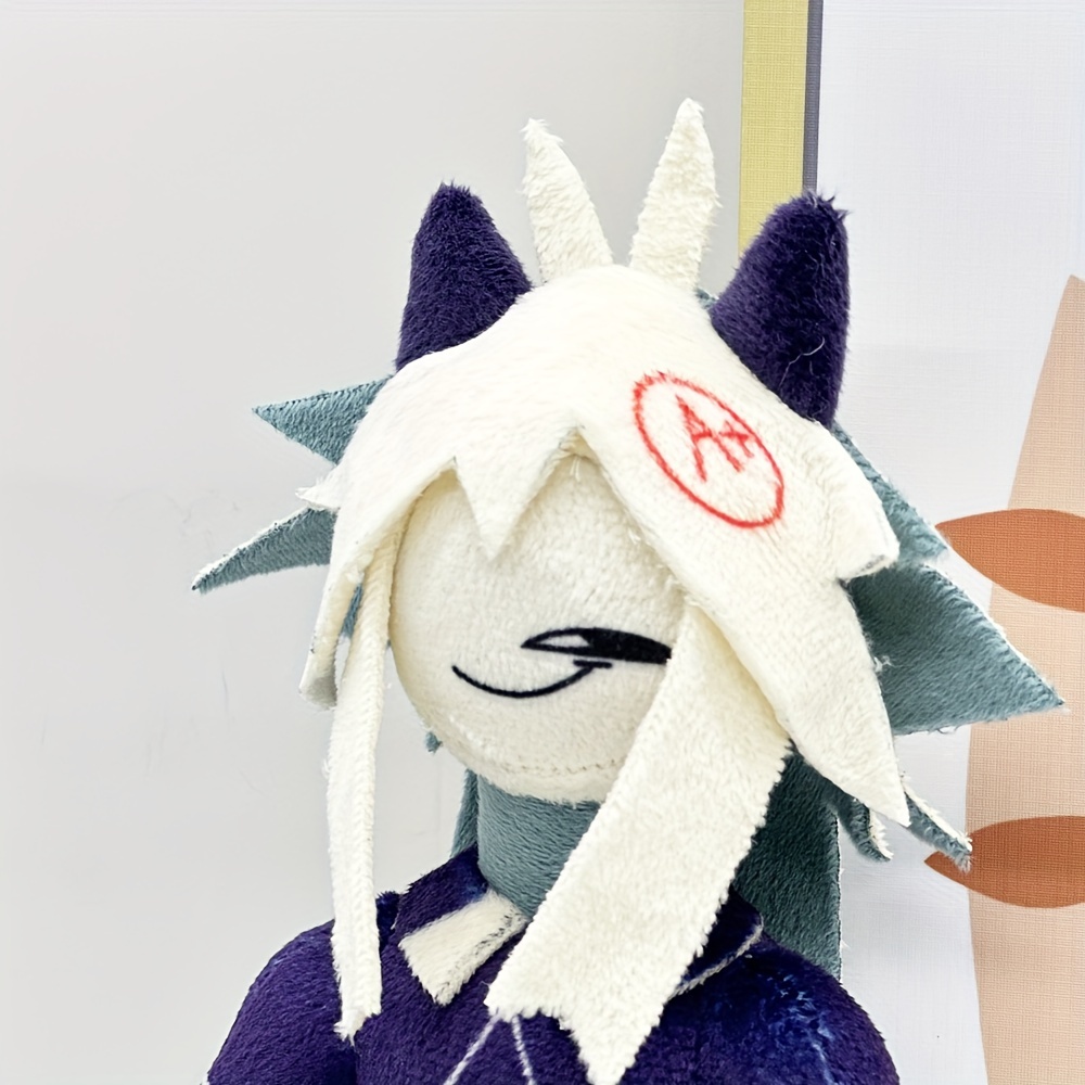 Cartoon-inspired Plush Toy, White-haired Youth Character, Soft Cotton ...
