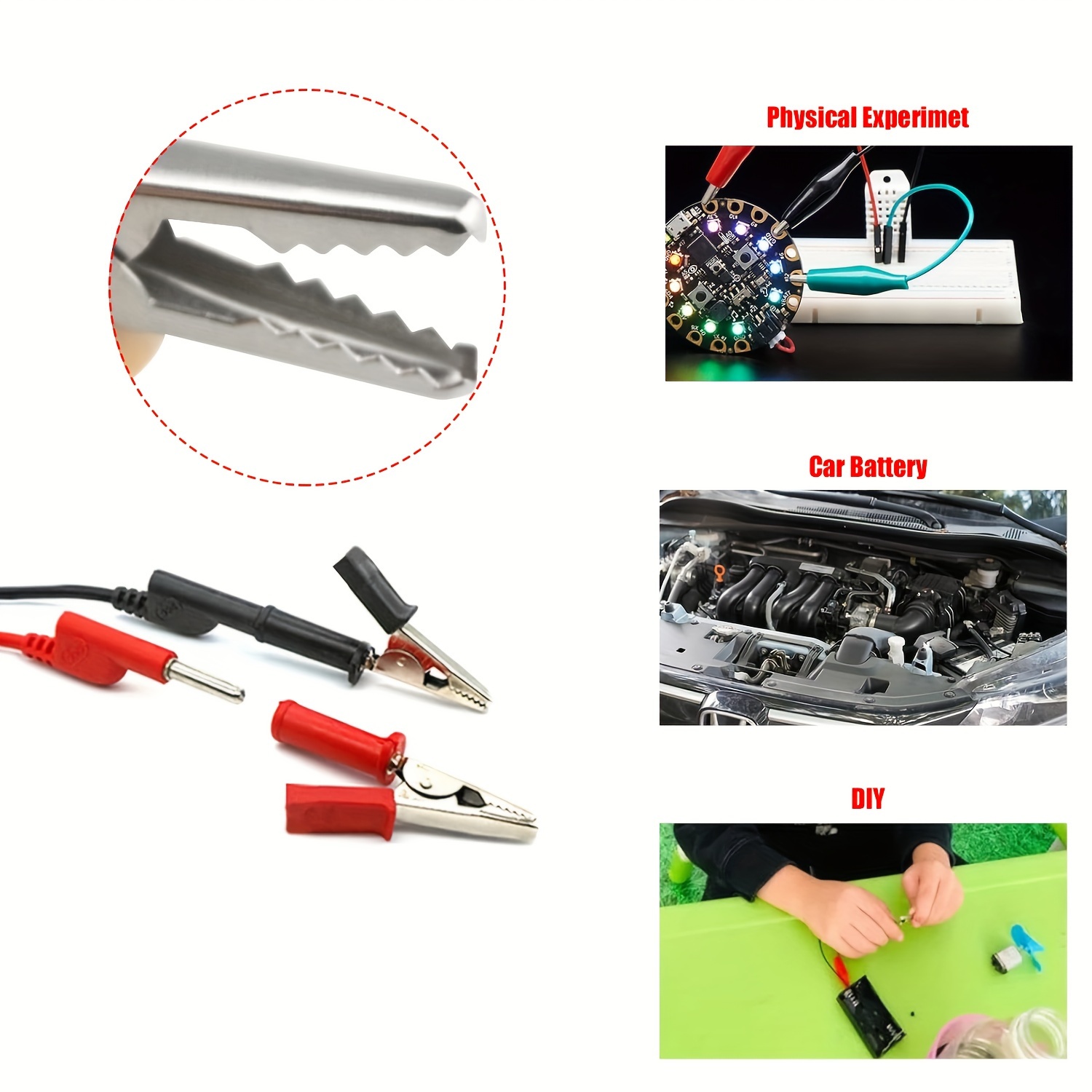 20 clips with sheath crocodile test clamps jacket clips electrician ...