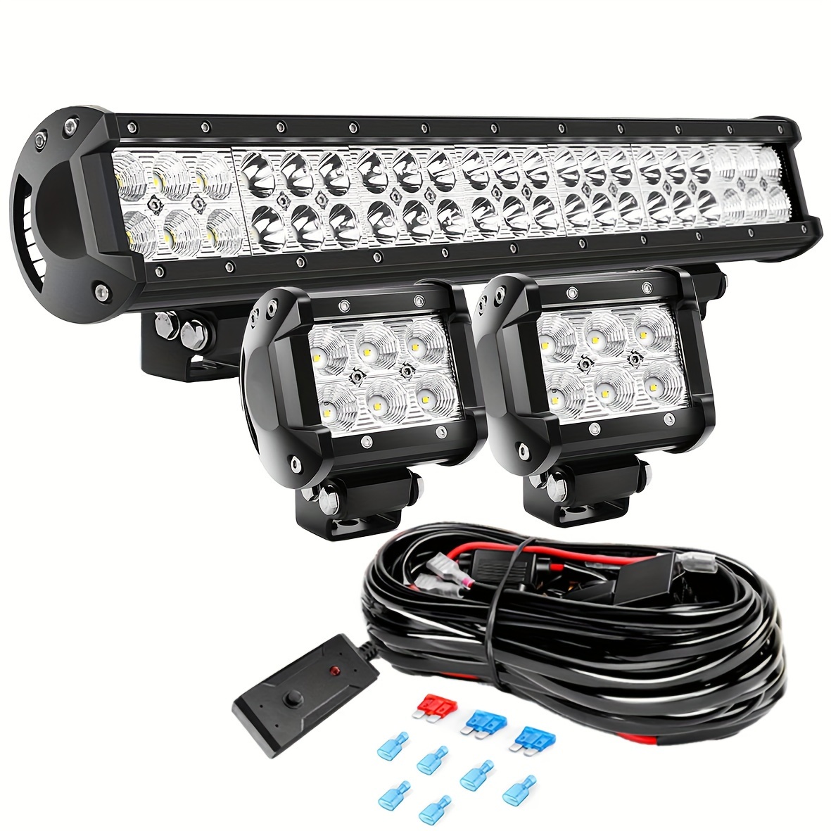 Led Light Bar Pod Lights Set road Flood Spot Combo Wiring - Temu United ...