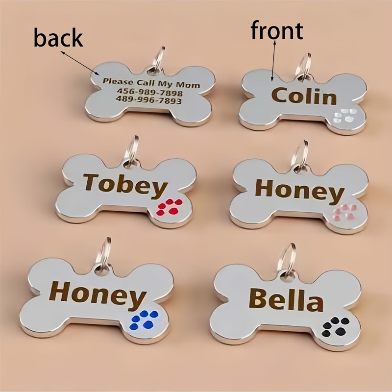 dog name tags sold on Temu United States