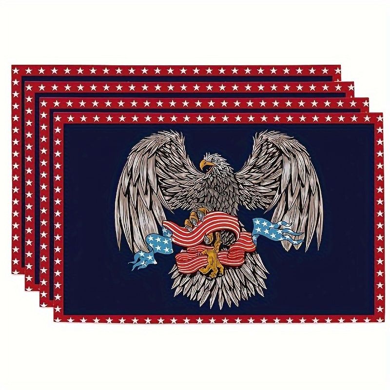 1/4 Pièces Sets Table Sets Table America Eagle 4th Of July - Temu France