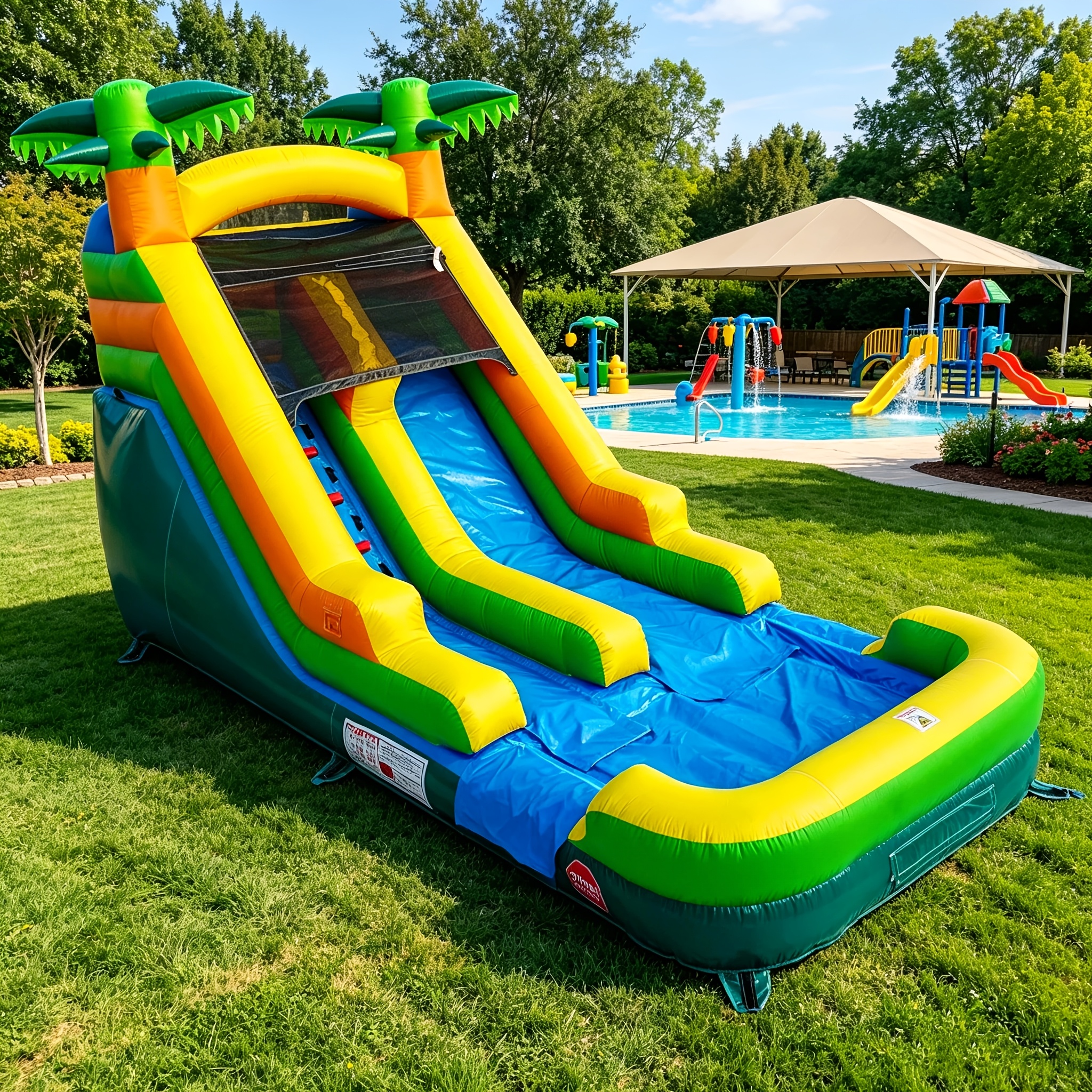inflatable water slide sold on Temu United States
