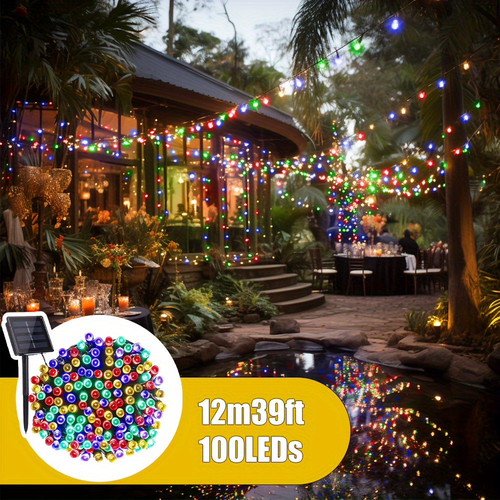 Outdoor Waterproof 10 Lighting Modes Solar String Lights - Temu United ...