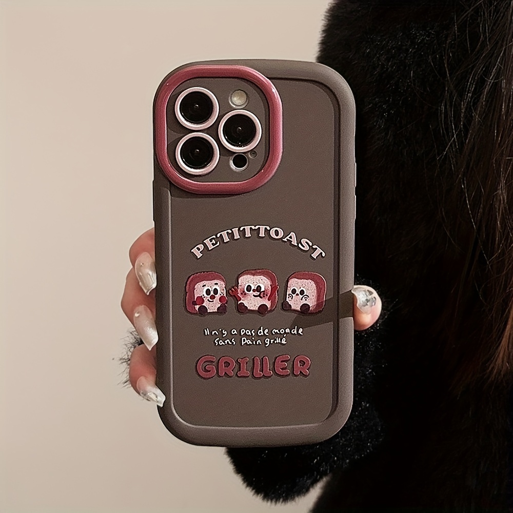 Unique Adorable Toast shaped Phone Case A Cute Bear Keychain - Temu ...