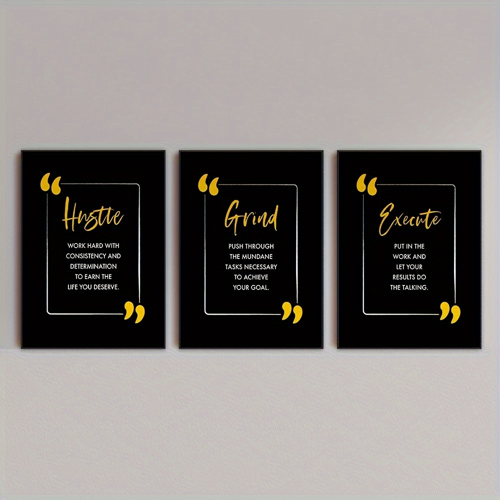 Unframed Canvas Poster Modern Art Yellow Black Office Decor - Temu Canada