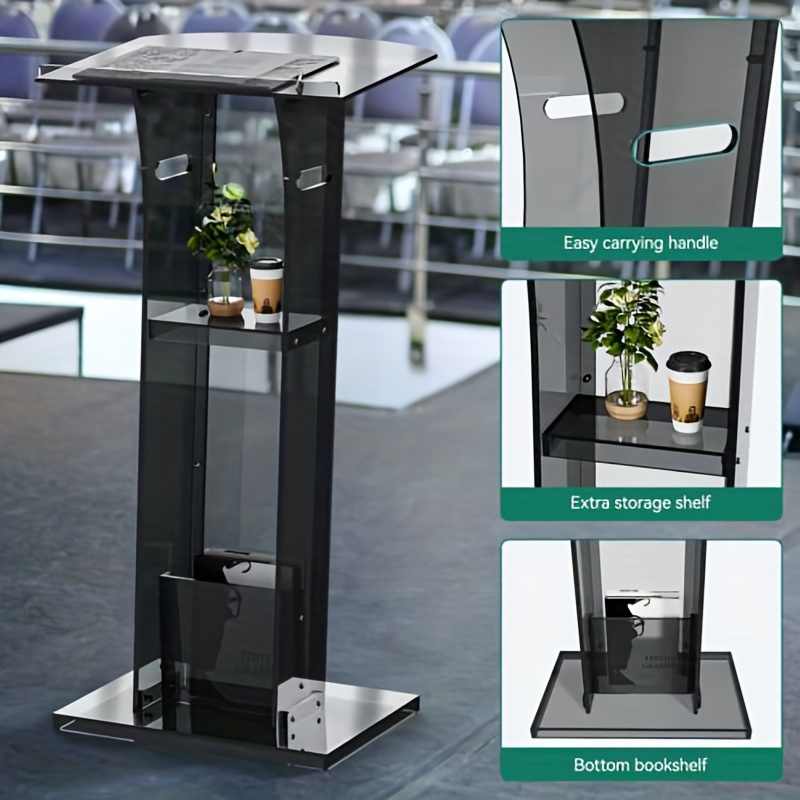 Yardbliss Podium Stand Portable Pulpits Churches Classroom - Temu