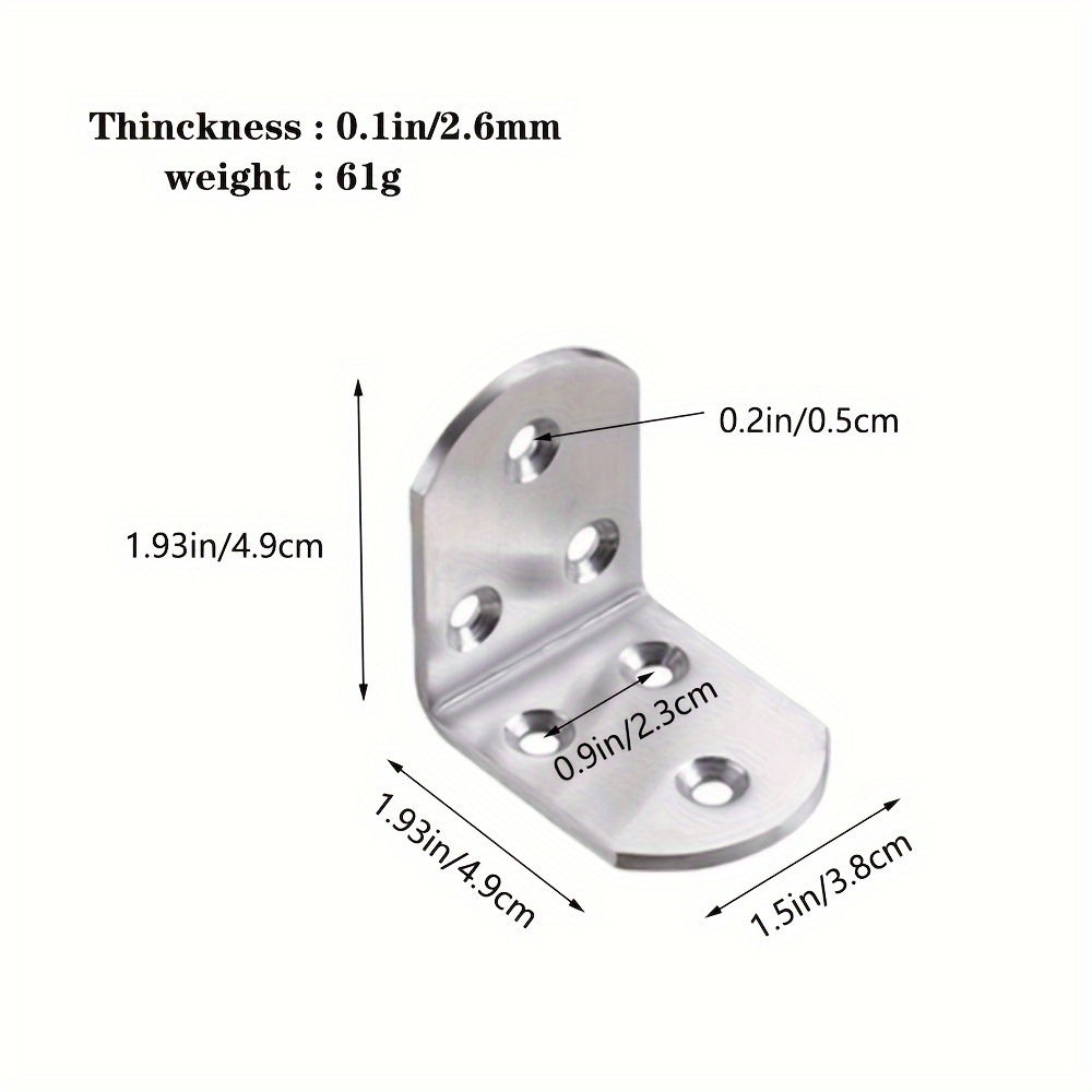 Heavy duty Stainless Steel Corner Brackets Rust resistant - Temu South ...