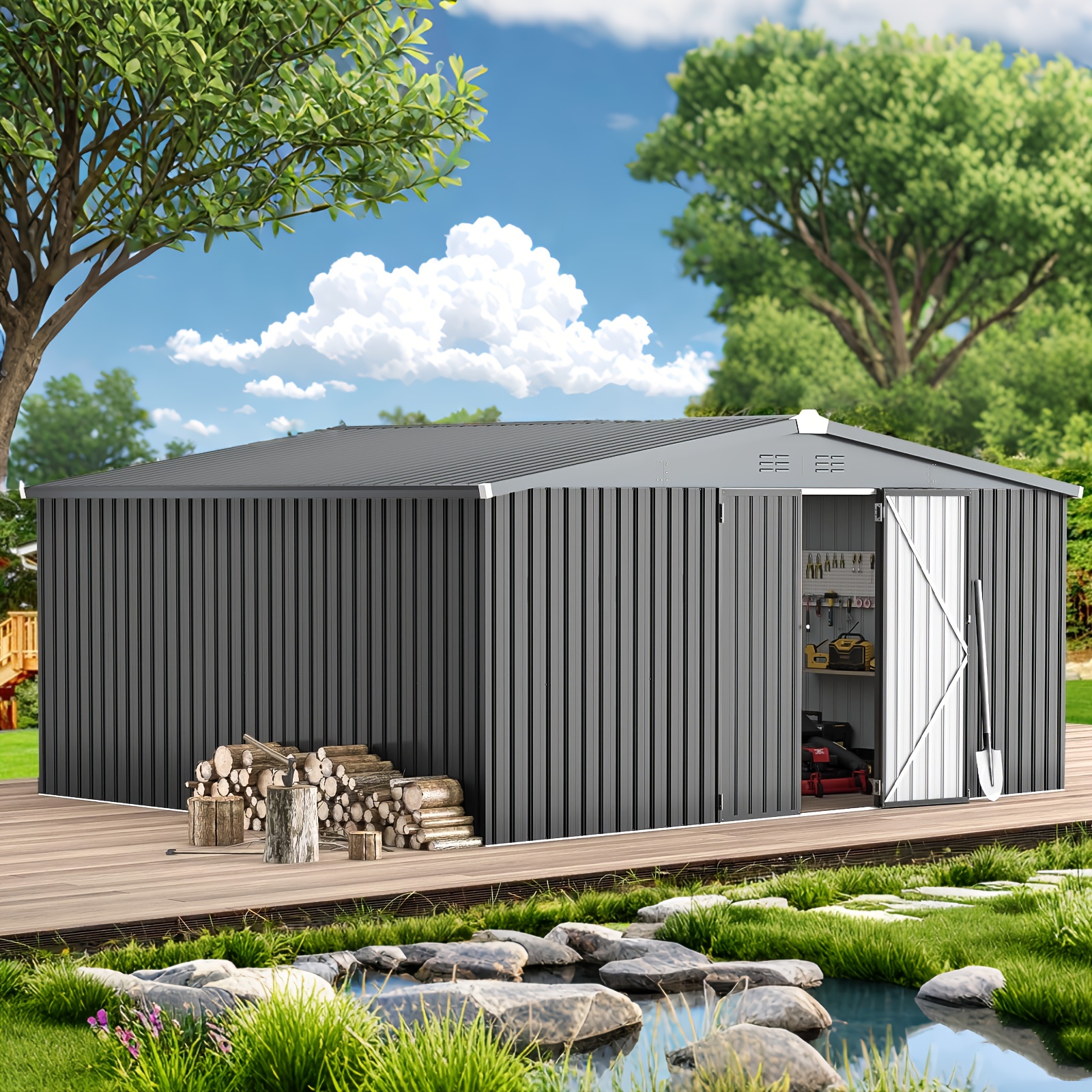 storage buildings sold on Temu United States