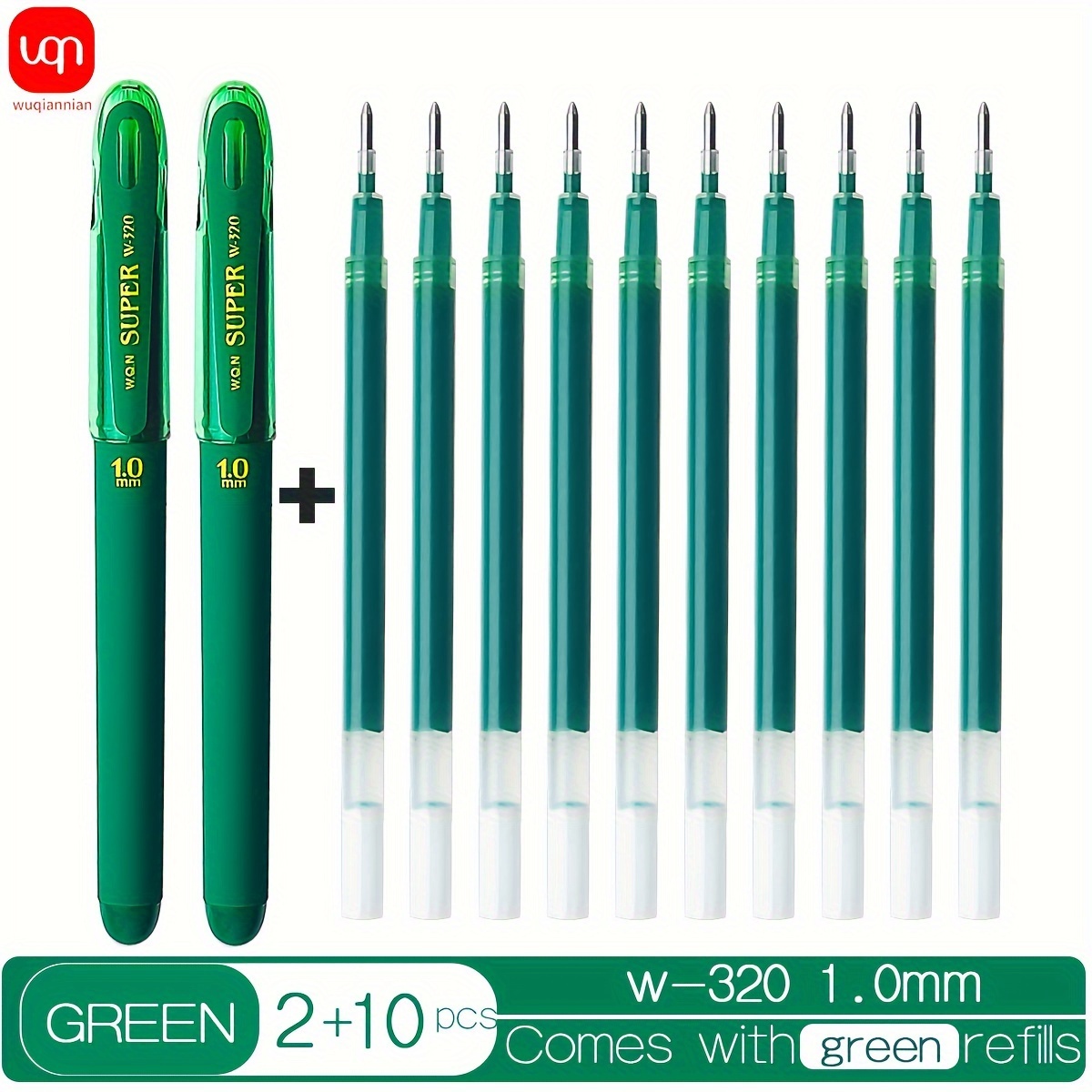 Green Gel Pen Green Refill Office Ballpoint Pen School - Temu Canada