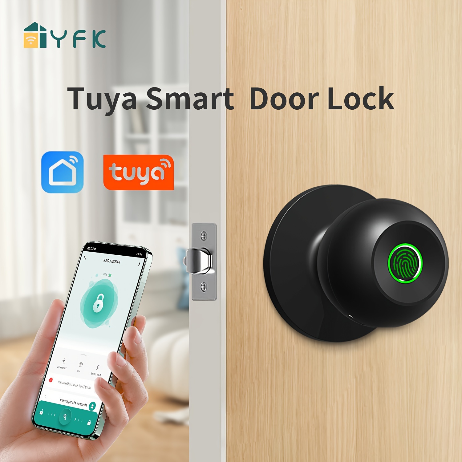 finger print door lock sold on Temu United States