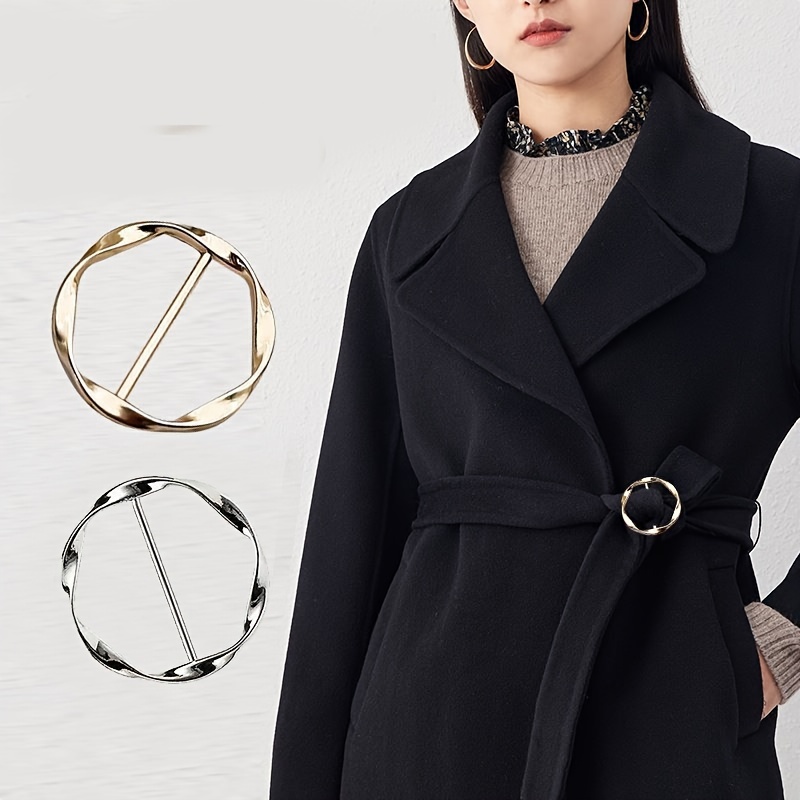 Elegant Metal Scarf Clip Versatile T shirt Knot Waistband - Temu