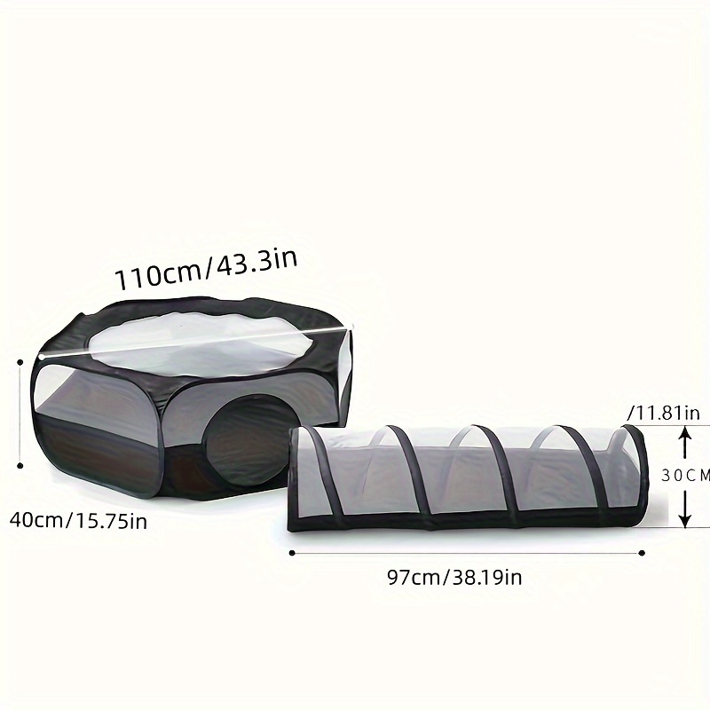 Interactive Cat Tunnel Toy Collapsible Play Tube Geometric - Temu Canada