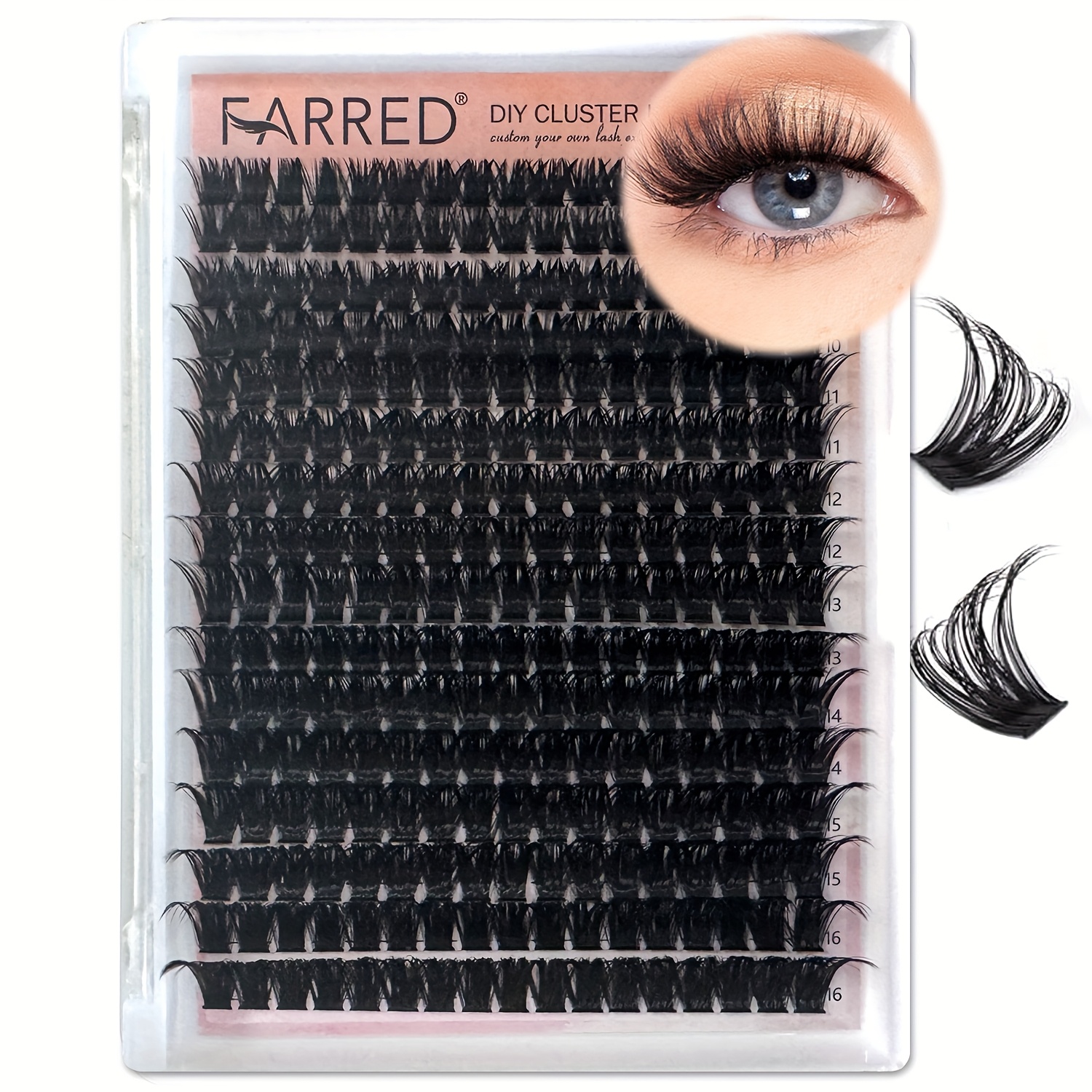 cluster lashes sold on Temu United States