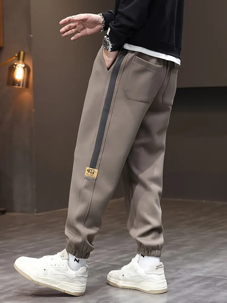 Mens Stylish Comfy Solid Joggers Pockets Active Breathable Temu