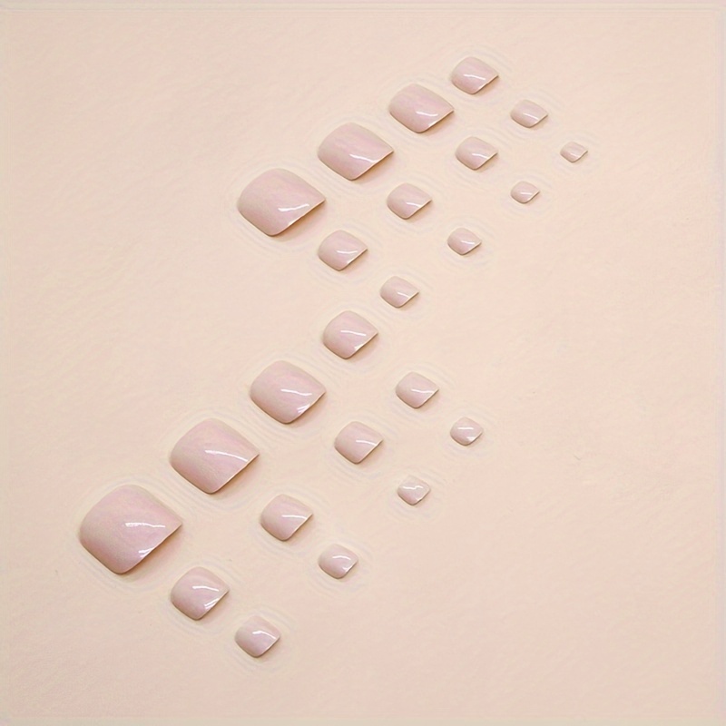 Теплый цвет Аврора Нажмите на ногти на ногах Квадратные - Temu Lithuania