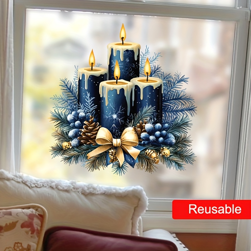 christmas window decorations sold on Temu United States