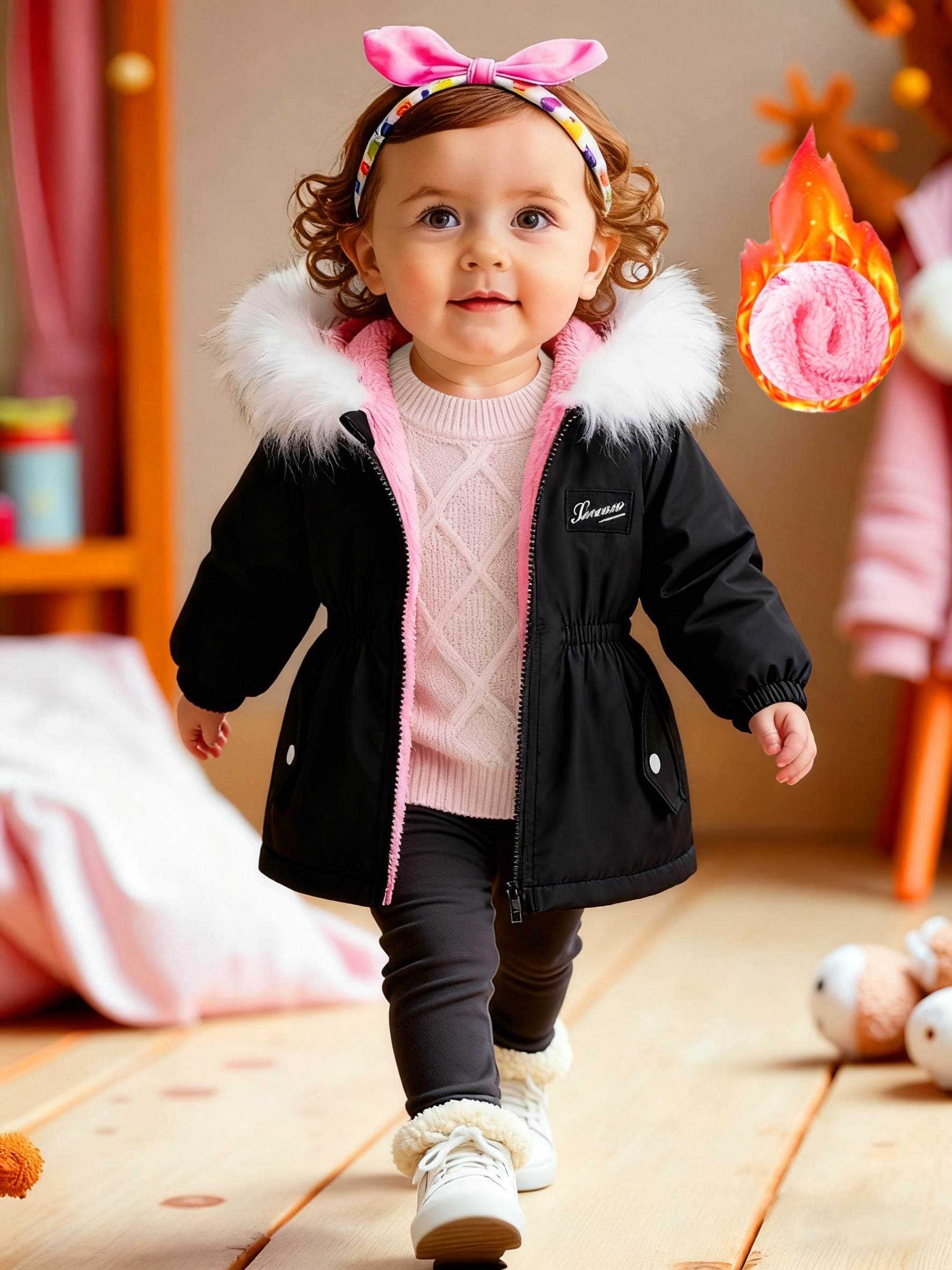 Girls Coats Girls Winter Jacket Girls Fuzzy Sherpa Jacket - Lightweight ...