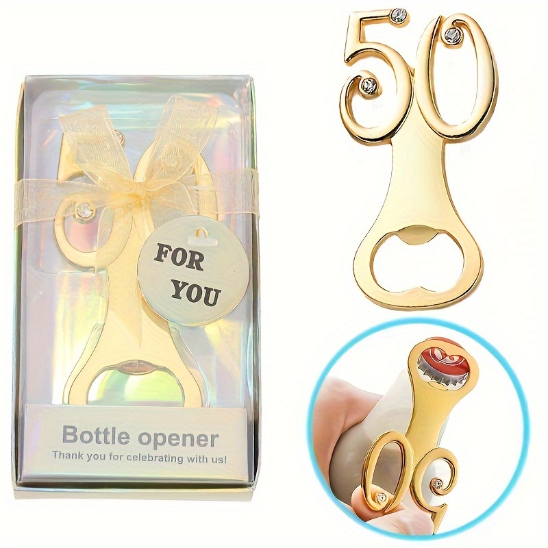 1 gab. 50. jubilejas alus pudeles attaisītājs zelta numurs - Temu Latvia