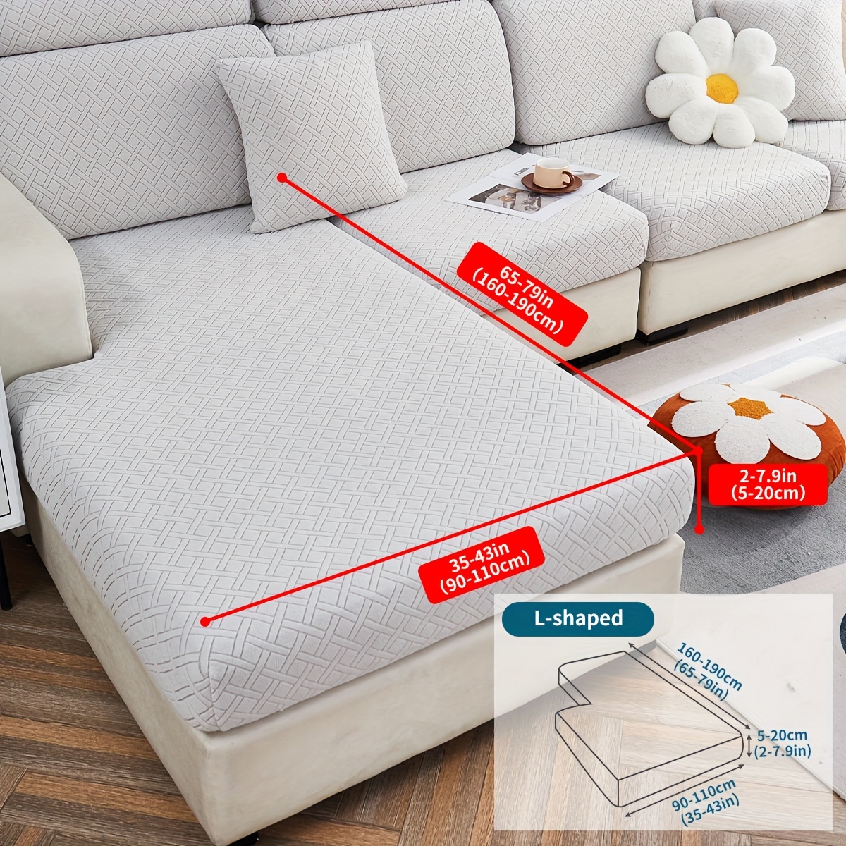 Elastic Sofa Slipcover Non slip Washable Sofa Cover Anti cat - Temu ...