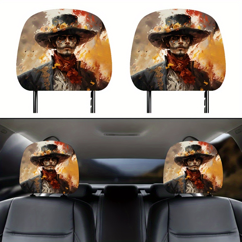 Car Headrest Protective Case Hd 3d Digital Printed Elastic - Temu New ...