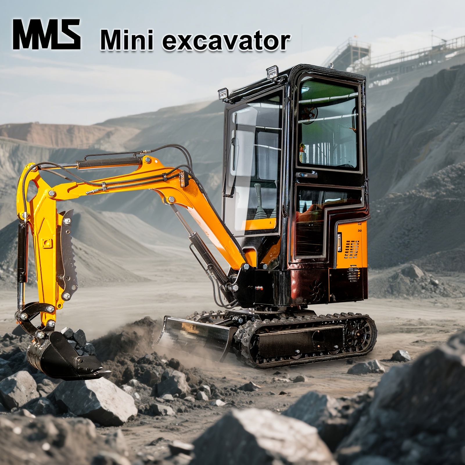 mini excavator sold on Temu United States