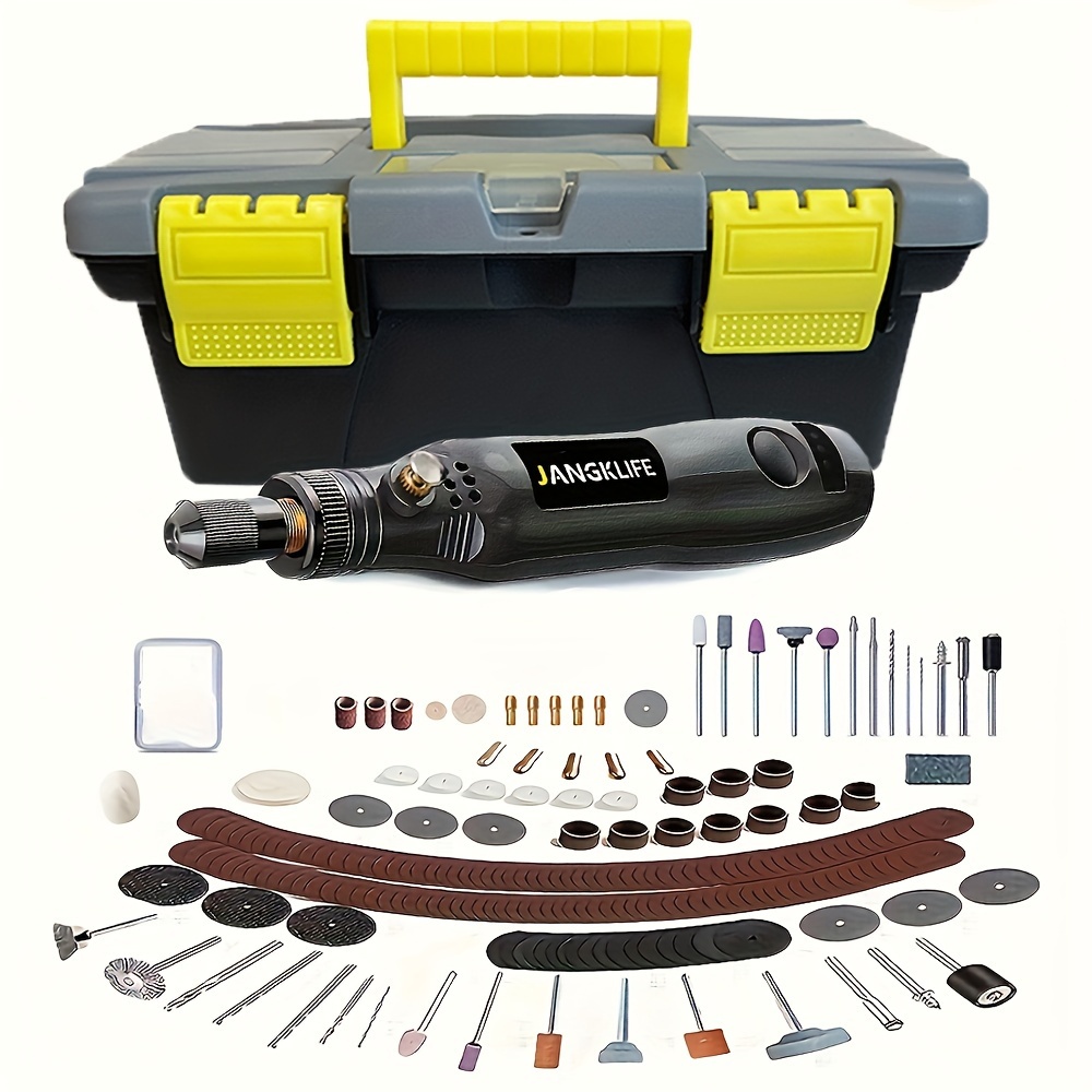 76pcs Mini Cordless Rotary Tool with Li 3 Rotation Speed 5000rpm 15000rpm Portable USB Charging Power Rotary Tool with Accessories for Grinding Cutting Sanding Carving Polishing Drilling